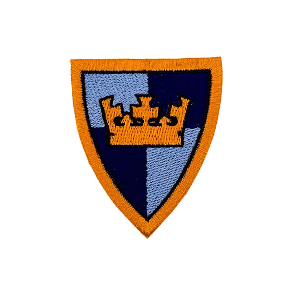 Patch Castle Shield Gold Crown Crest - The Brick Chick