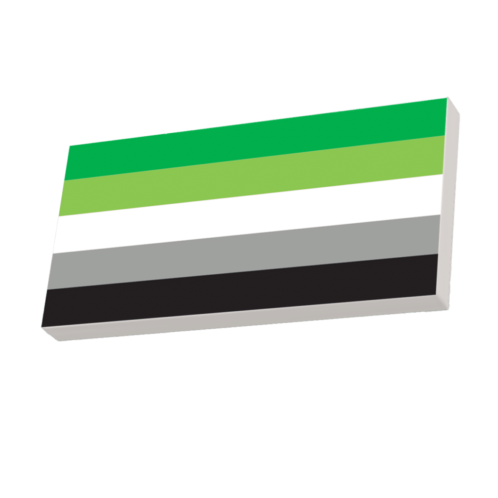 Pride Flag Aromantic – 2x4 Tile - The Brick Chick