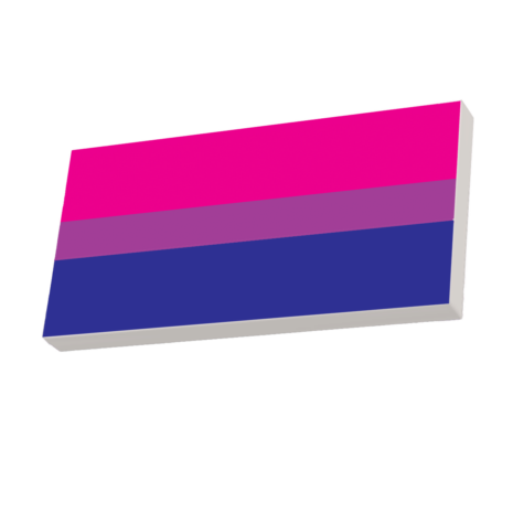 Pride Flag Bisexual – 2x4 Tile - The Brick Chick