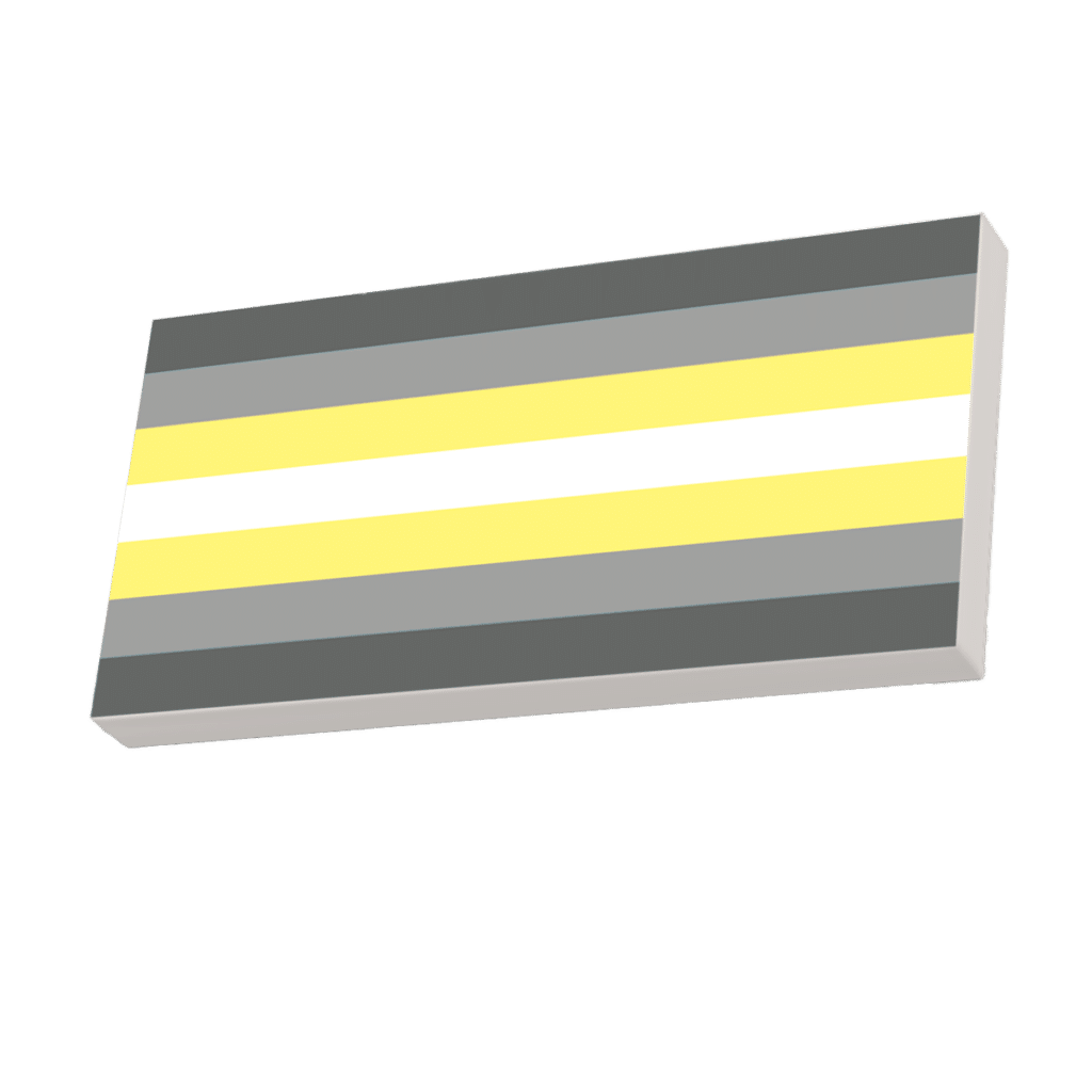 Pride Flag Demigender – 2x4 Tile - The Brick Chick