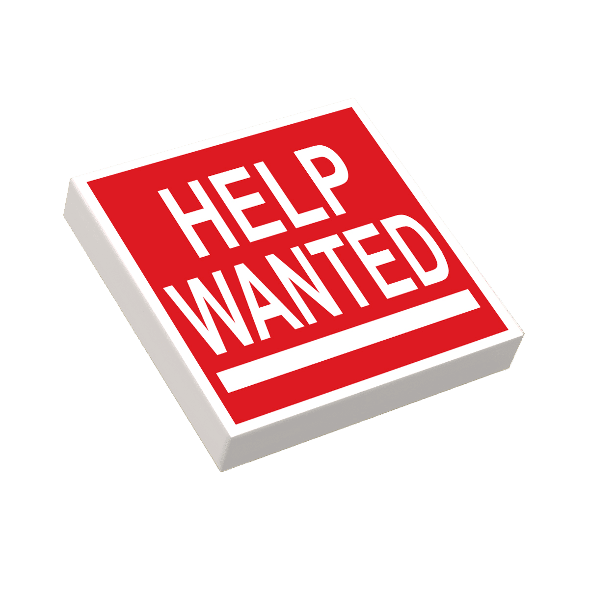 Sign Help Wanted (2x2 Tile) - The Brick Chick
